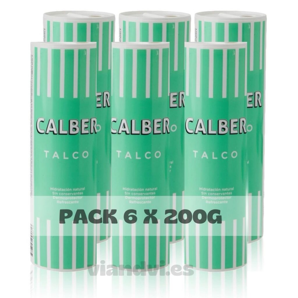 Calber Polvos de Talco Pack 6x200g - Suavidad y Frescura